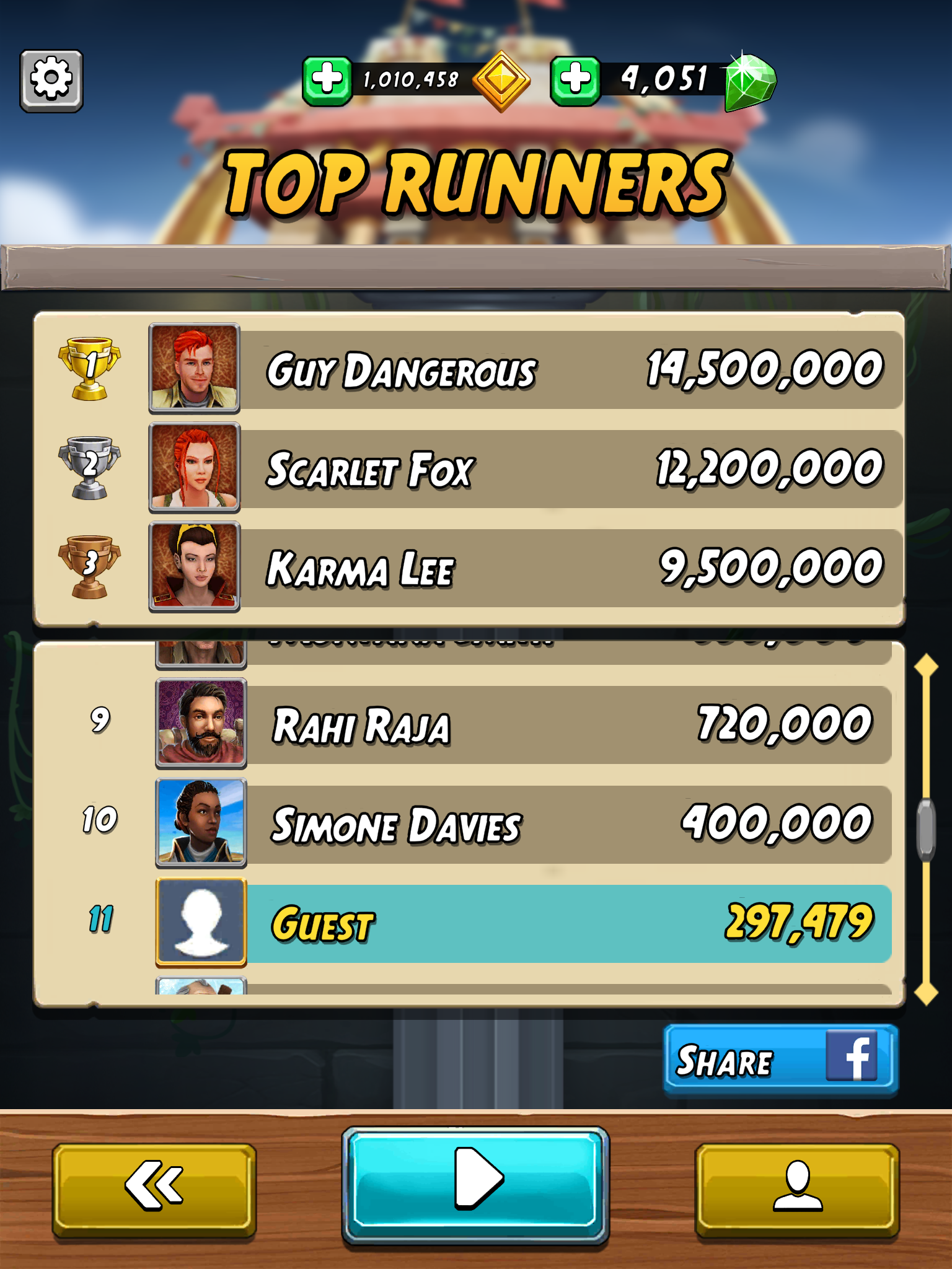 Social Leaderboard FAQs [Discontinued Feature] – Temple Run 2 (2013)