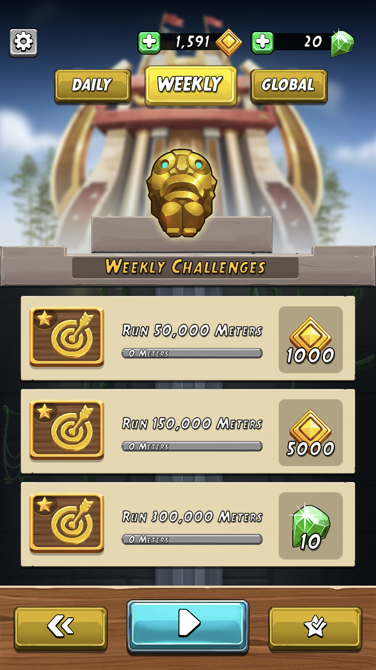 Challenges menu v1.81+ – Temple Run 2 (2013)