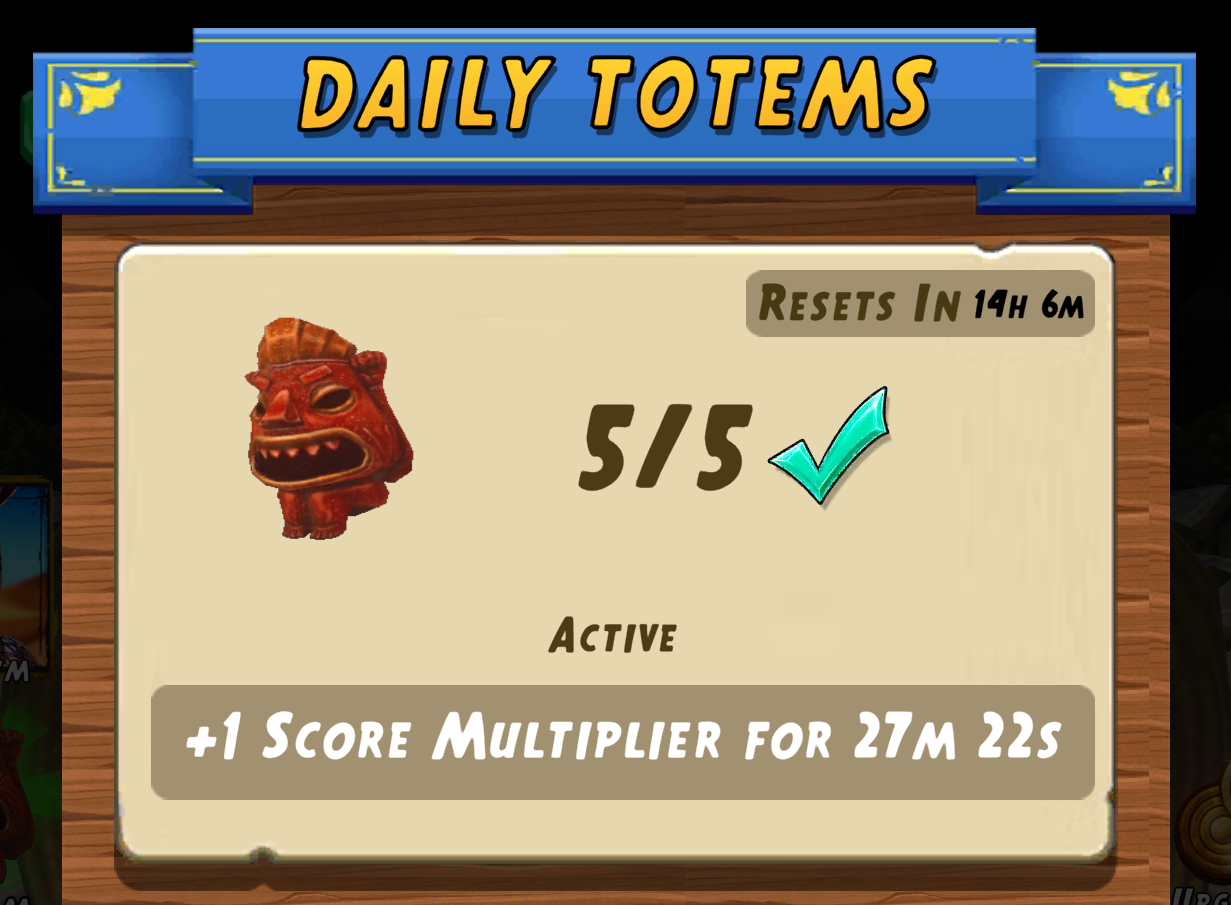 (New Feature) Daily Totems & Buffs – Temple Run 2 (2013)